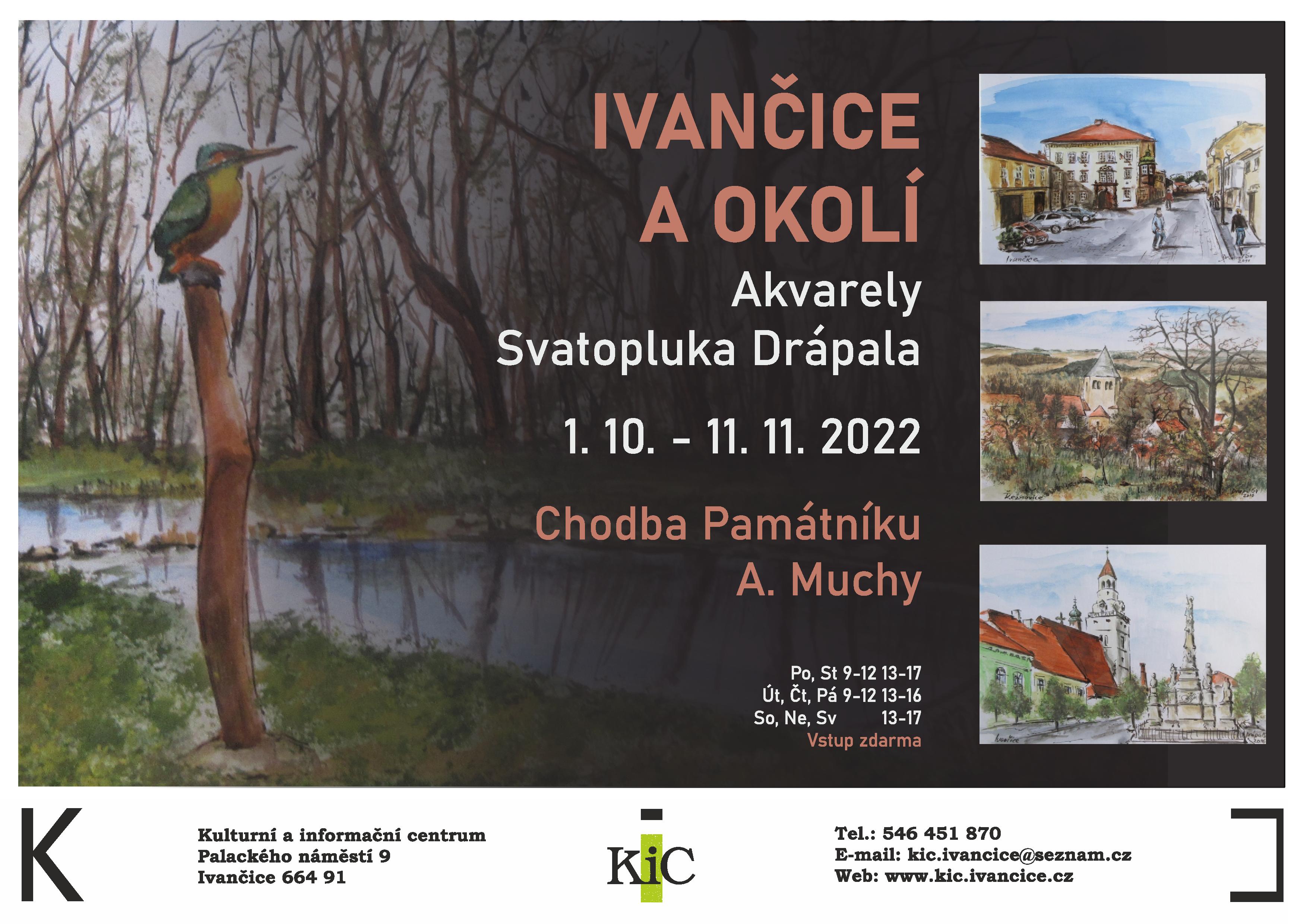 Ivančice a okolí - akvarely Svatopluka Drápala